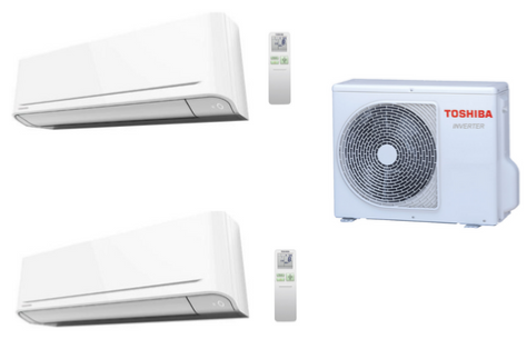 Climatisation réversible YUKAI TOSHIBA BI split RAS-B10E2KVG-E-RAS-2M14U2AVG-E