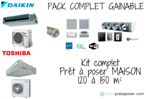 Climatisation Réversible GAINABLE DAIKIN ou TOSHIBA syteme AIRZONE