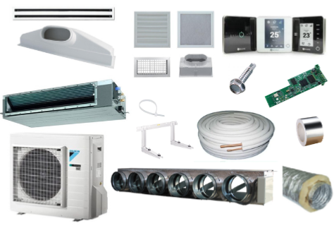 Climatisation Gainable kit complet surface 120 m² à 150 m² -DAIKIN